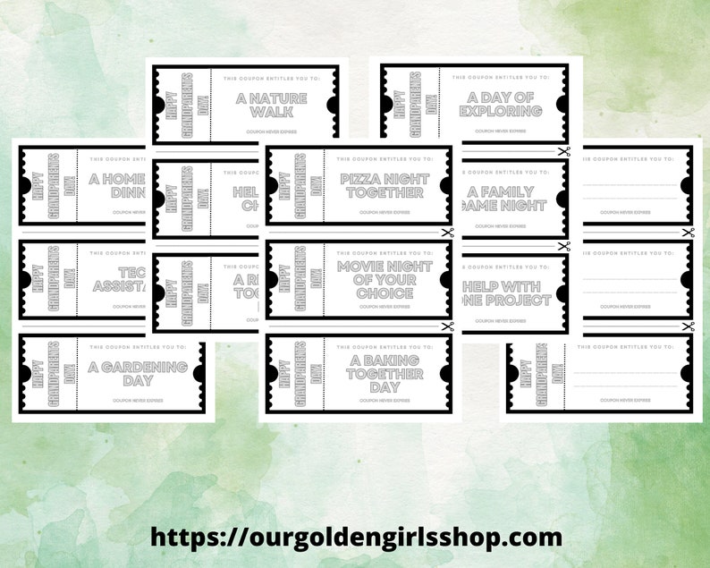 Grandparents Day Printable Coupon Book | Gifts for New Grandparents ...