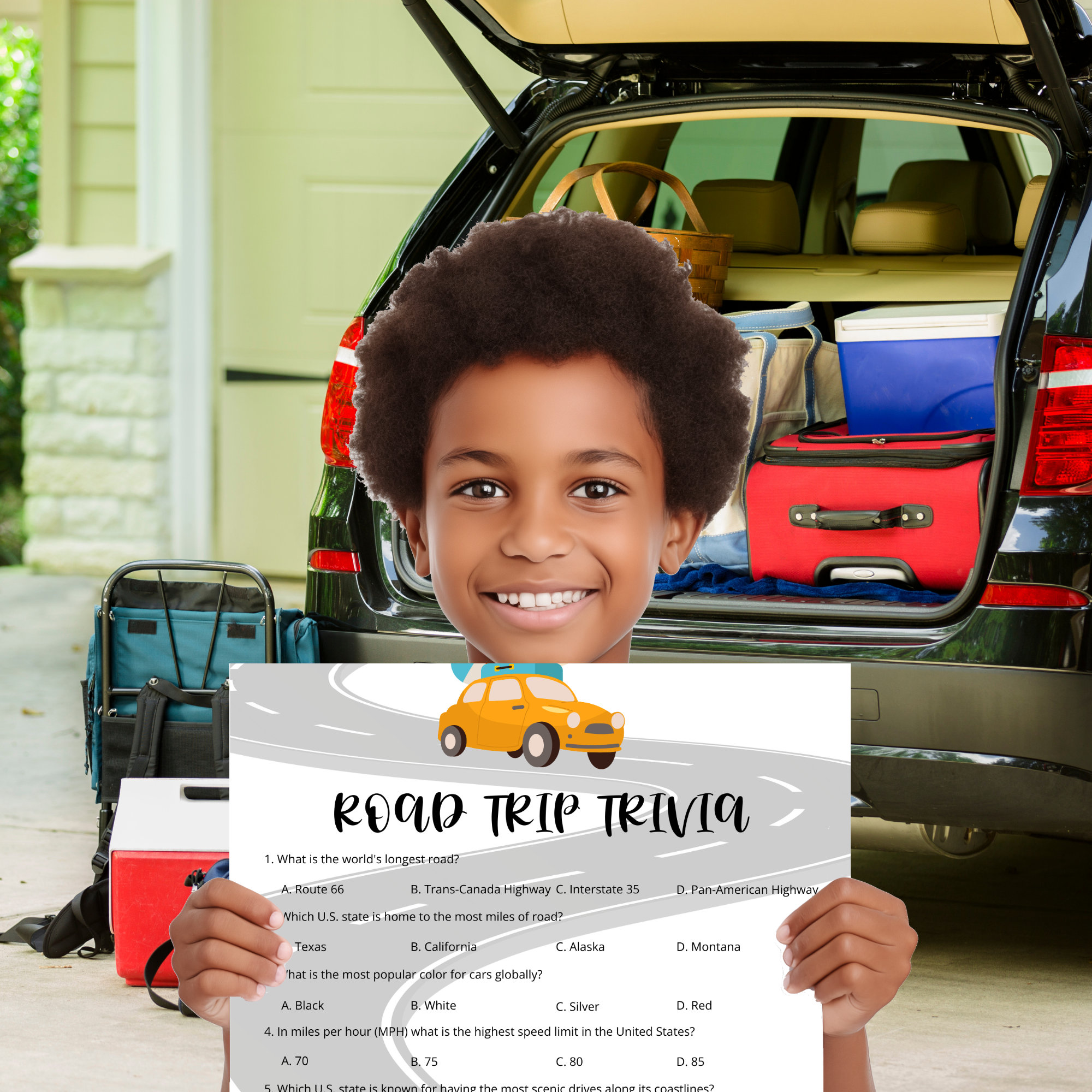 Road Trip Trivia Quiz: Family Car Game (printable PDF) - Etsy