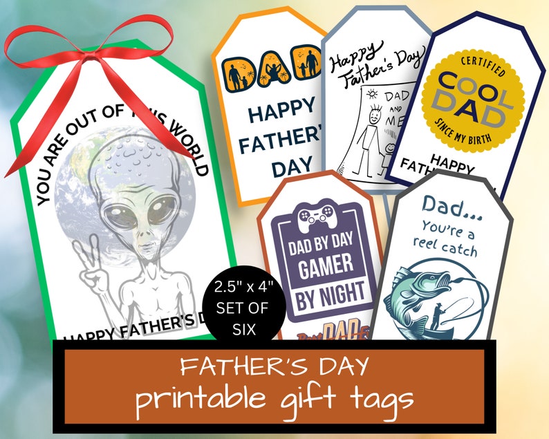 Fathers Day Gift Tags Printable | Best Dad Tag and Goodie Bag Labels ...