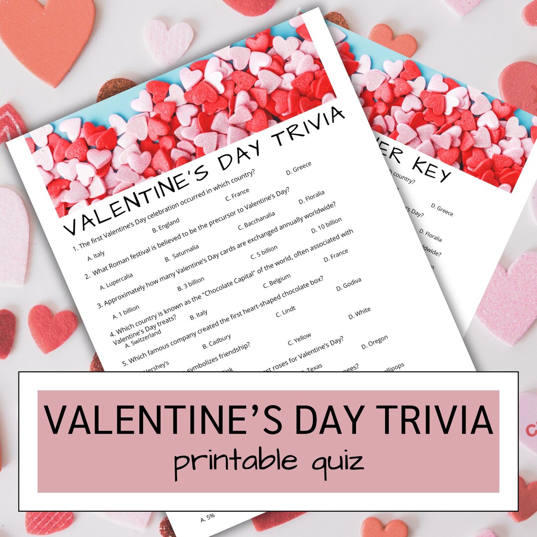 Valentine Trivia Game | Valentines Day Quiz | February 14th | Classroom ...