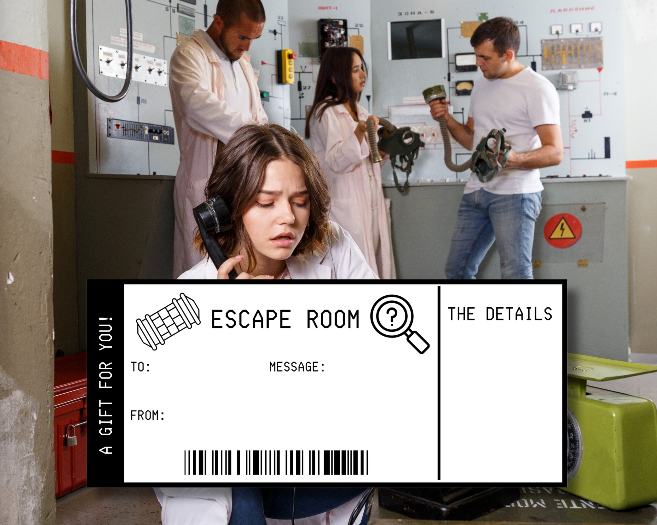 Escape Room Printable Gift Voucher | Escape Room Experience Coupon ...