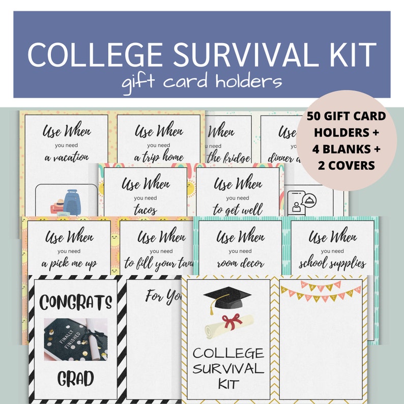 Graduation Gift Card Book | College Survival Kit | University Care ...