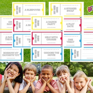 Best Friend Coupon Book | Kids Friendship Coupons | Gift Vouchers for ...