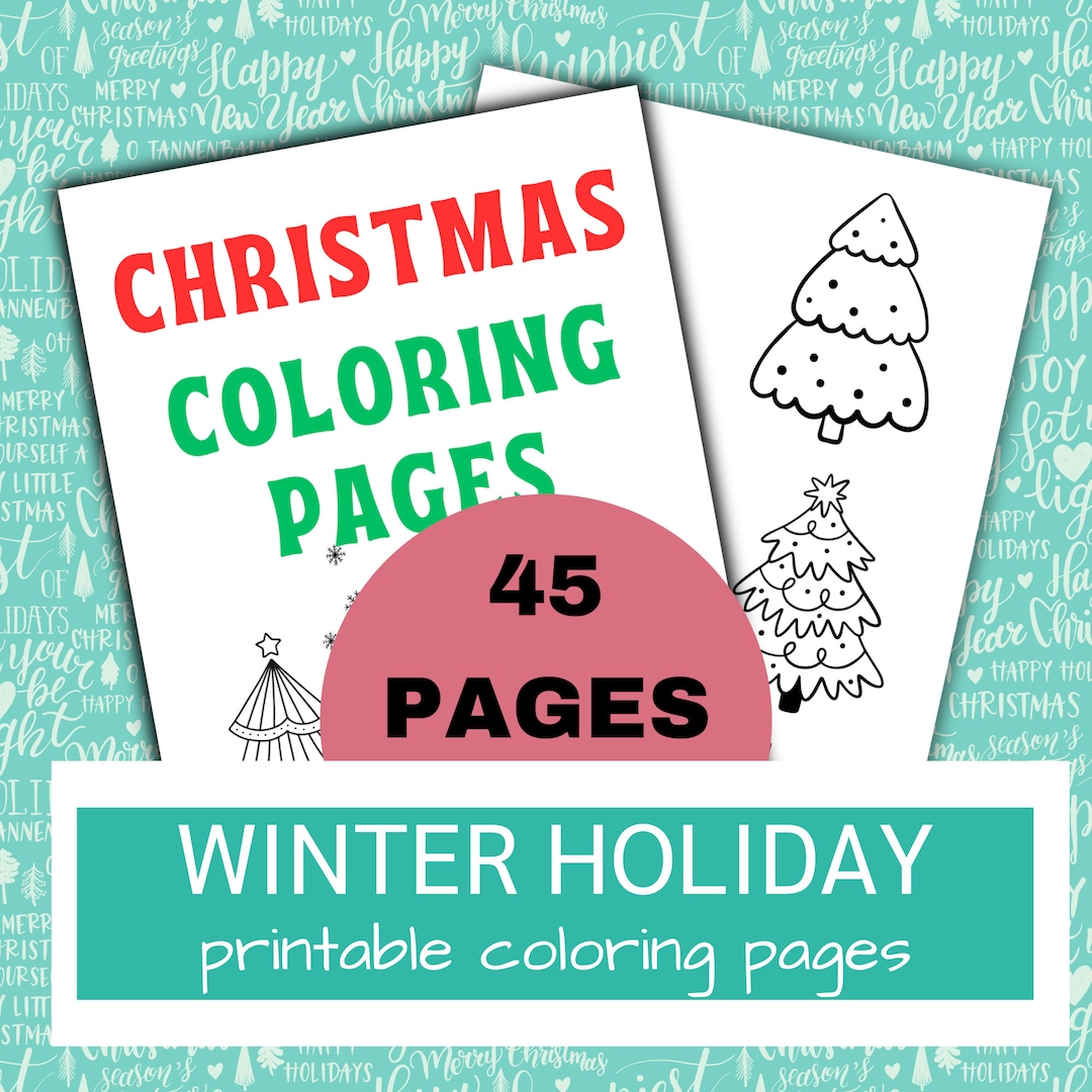 Printable Christmas Coloring Book | Childrens Winter Activity Pages ...