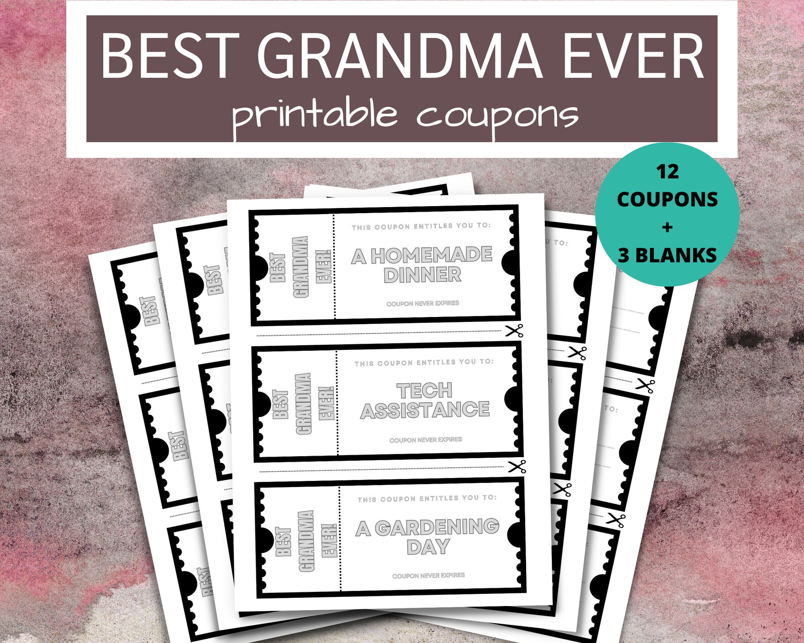 Grandma Coupon Book | Gifts for Grandma | Best Grandma Ever | Grandma ...