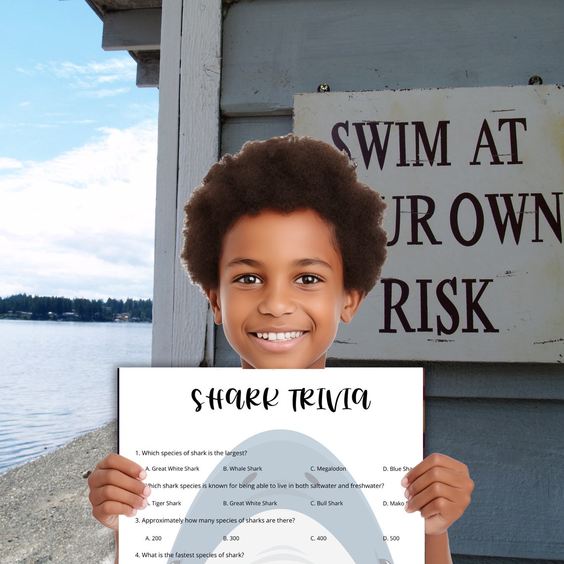 Shark Trivia Quiz: Fun Shark Week Game (printable PDF) - Etsy