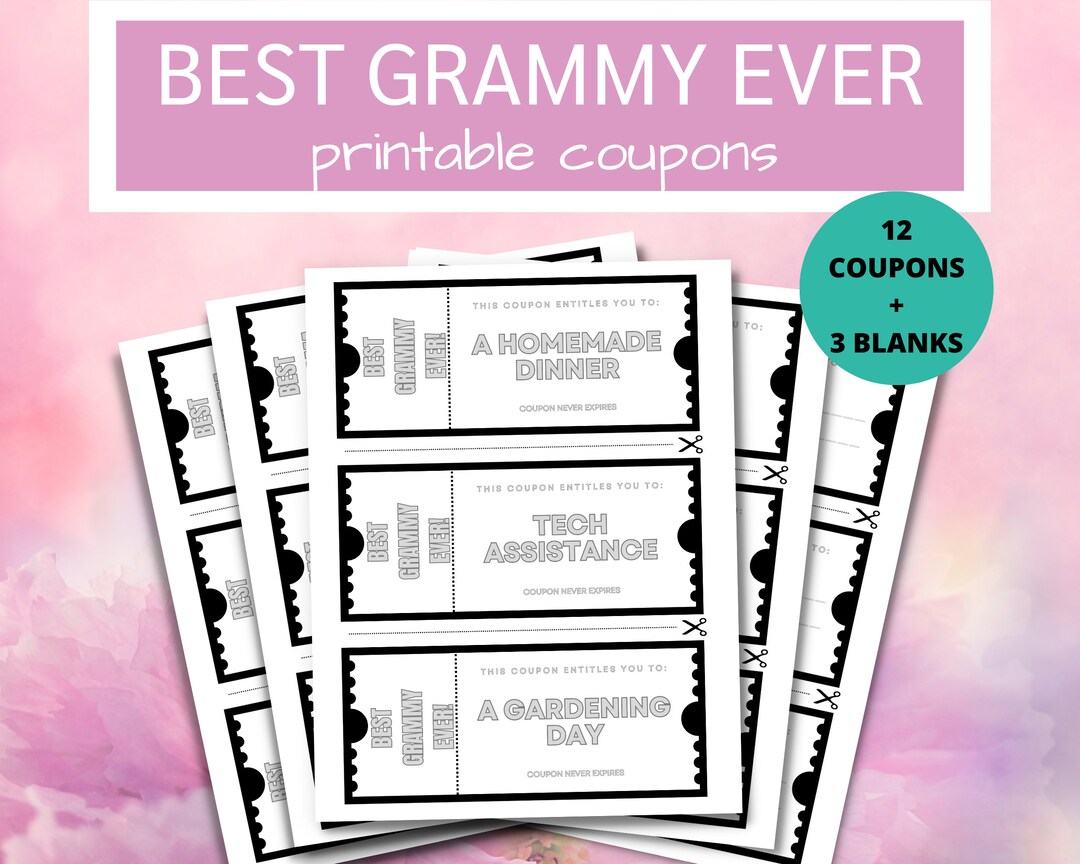 Grammy Coupon Book | Gifts for Grammy | Best Grammy Ever | Grammy Gifts ...