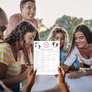 Italy Trivia Quiz: Printable Italian Party Game (PDF Download) - Etsy