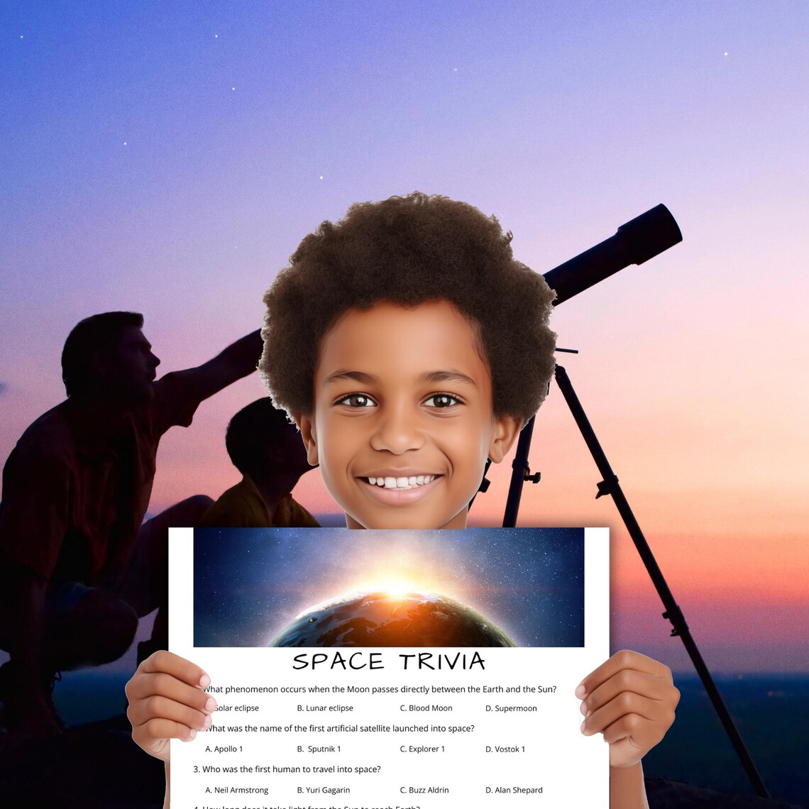 Space Trivia Printable | Space Exploration Quiz | Educational Classroom ...