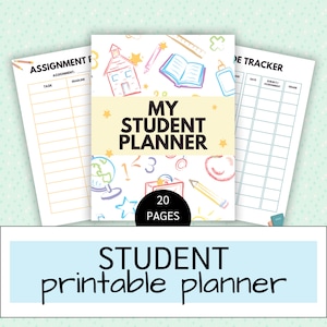 Student Planner Printable PDF | College Student Planner | School Year ...