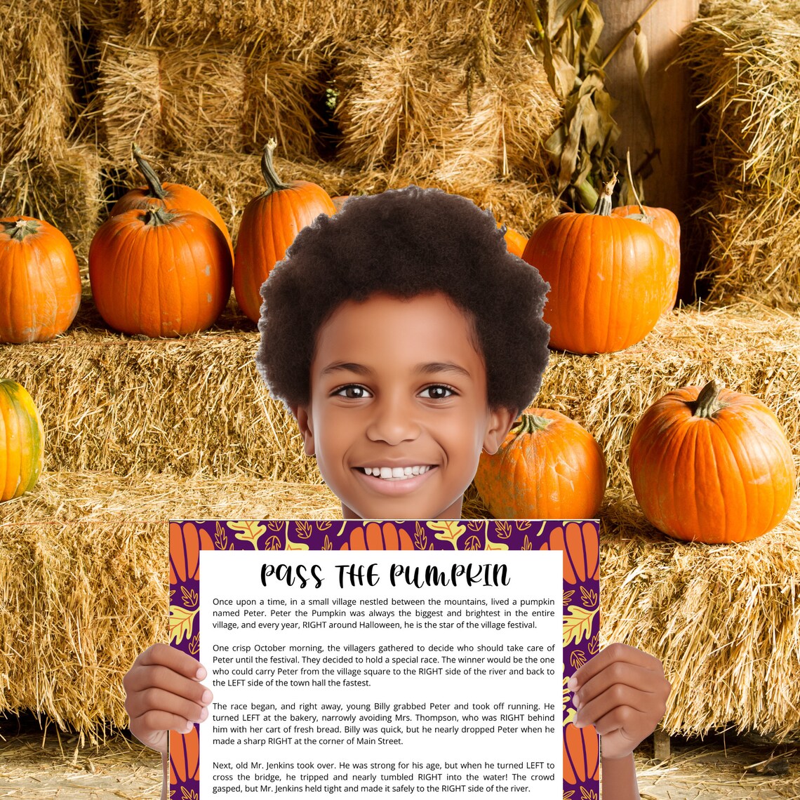 Pass the Pumpkin | Left Right Story | Halloween Games | Fall Party Kids ...