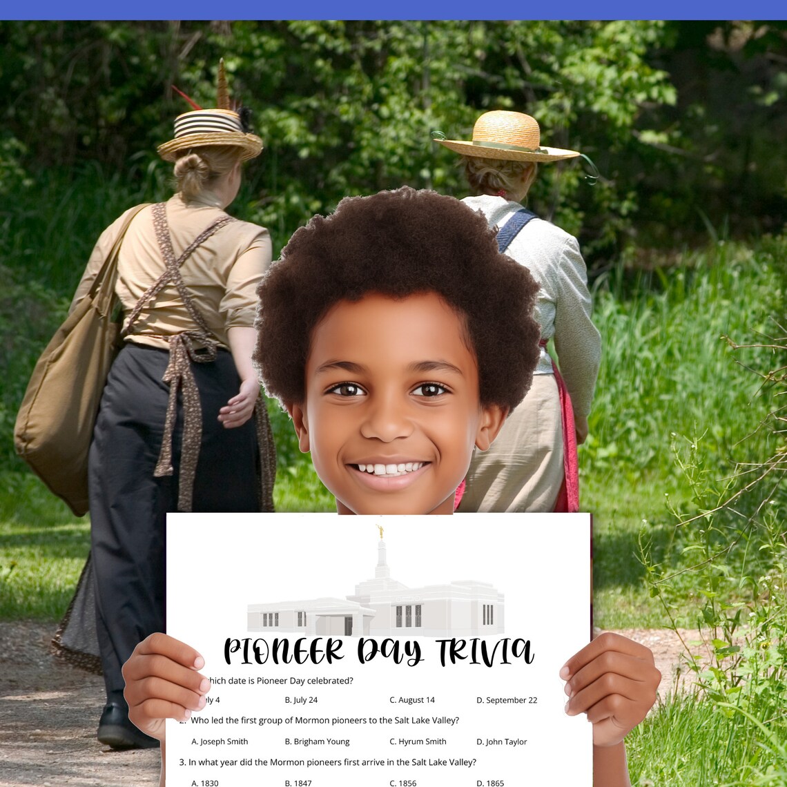Pioneer Day Quiz Printable | Mormon Trivia Game | July 24th Celebration ...