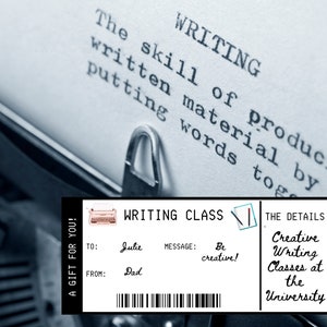 Writing Class Gift Voucher | Creative Writing Workshop Experience ...