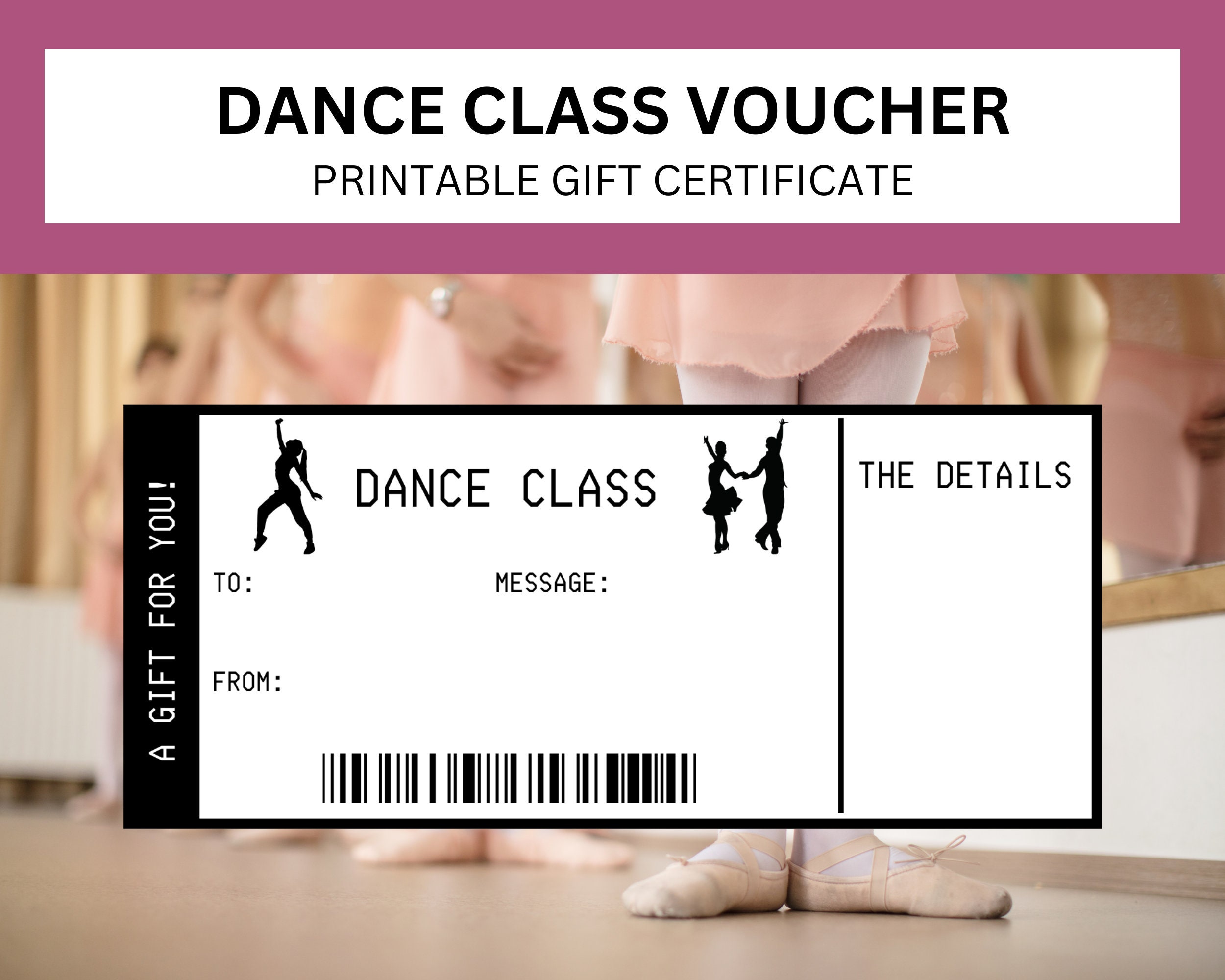 Dance Class Gift Voucher Ballroom Dancing for Couples Wedding Dance ...