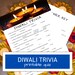 Diwali Quiz Printable | Diwali Trivia Game | Hindu Festival of Lights ...