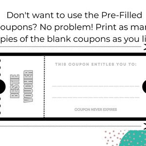 Best Friend Coupon Book | Friendship Coupons | Gift Vouchers for ...