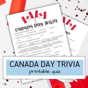Canada Day Quiz Printable | Happy Canada Day Trivia Game | Canada Day ...
