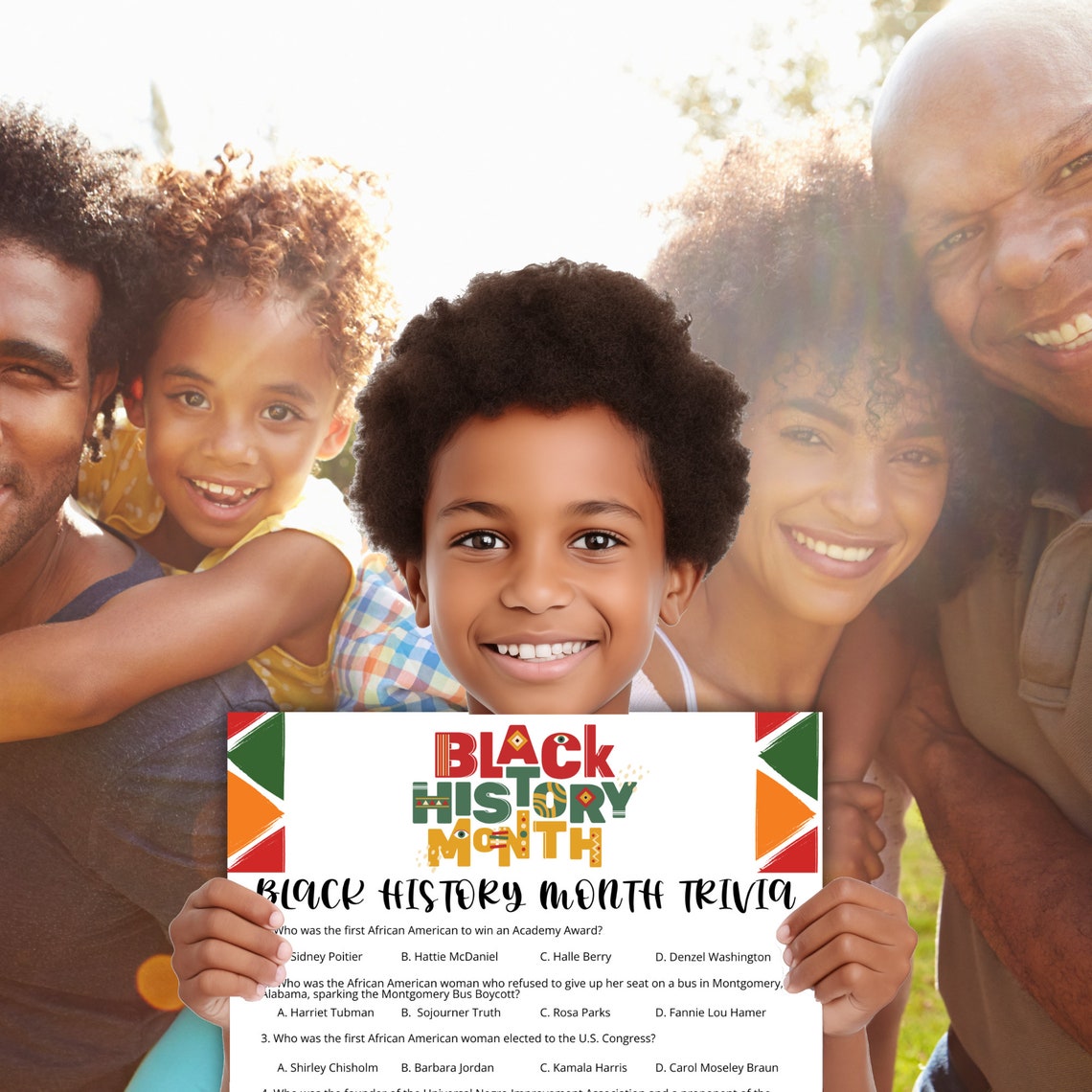 Black History Quiz Printable | Black History Month Trivia Game ...
