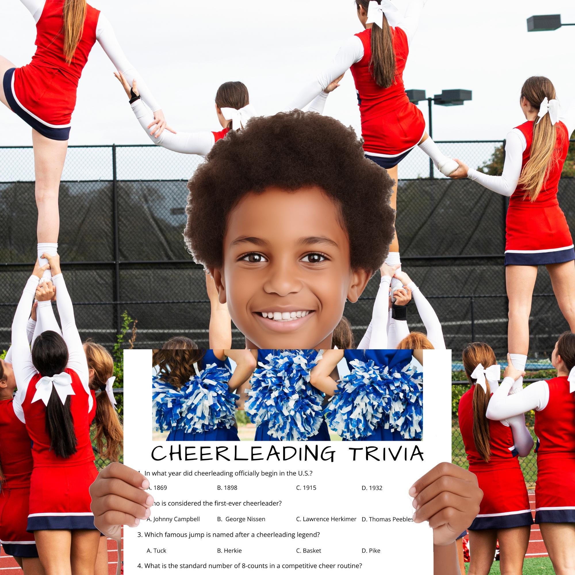 Cheerleading Trivia Game | Printable Cheerleader Quiz | Sports Trivia ...