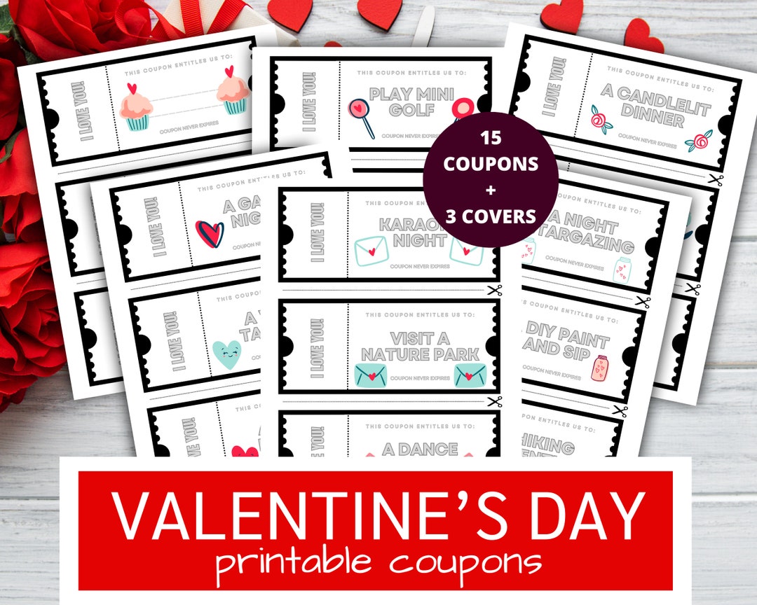 Valentines Day Love Coupons for Couples | Printable Date Night Idea ...