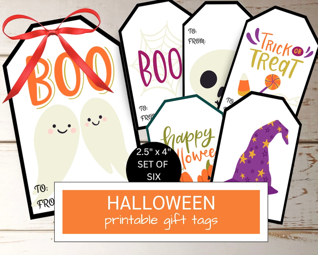 Halloween Gift Tag Printable | Cute Classroom Treat Bag Labels ...