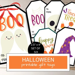 Halloween Gift Tag Printable | Cute Classroom Treat Bag Labels ...