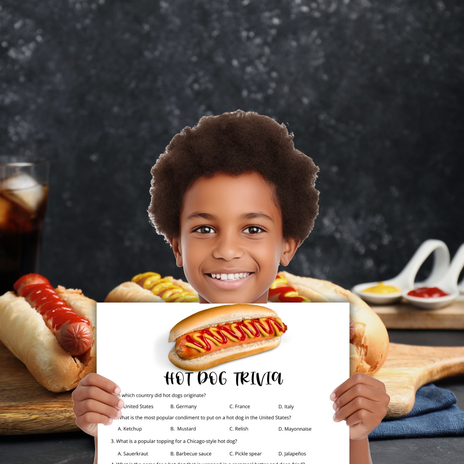 Hot Dog Trivia Quiz: Summer BBQ Printable Game (PDF) - Etsy