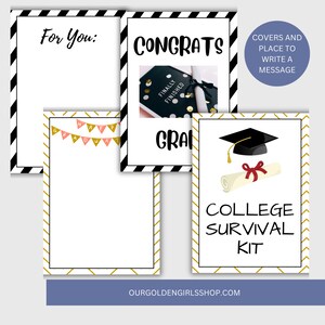 Graduation Gift Card Book | College Survival Kit | University Care ...