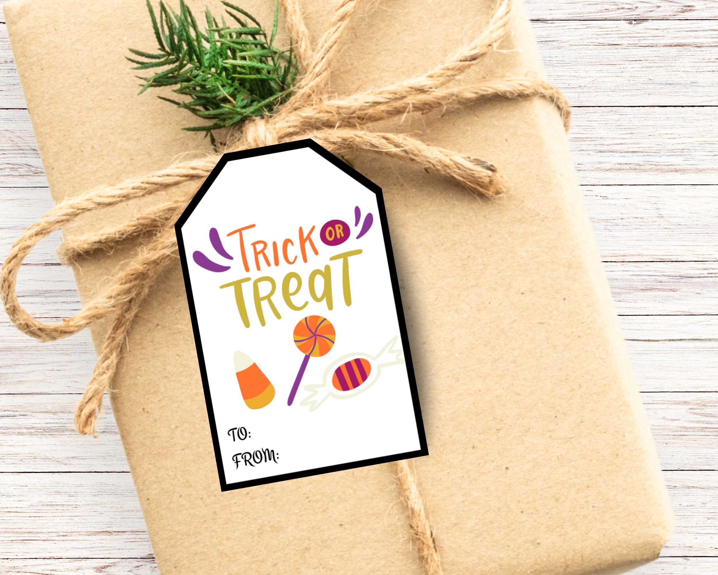 Halloween Gift Tag Printable | Cute Classroom Treat Bag Labels ...
