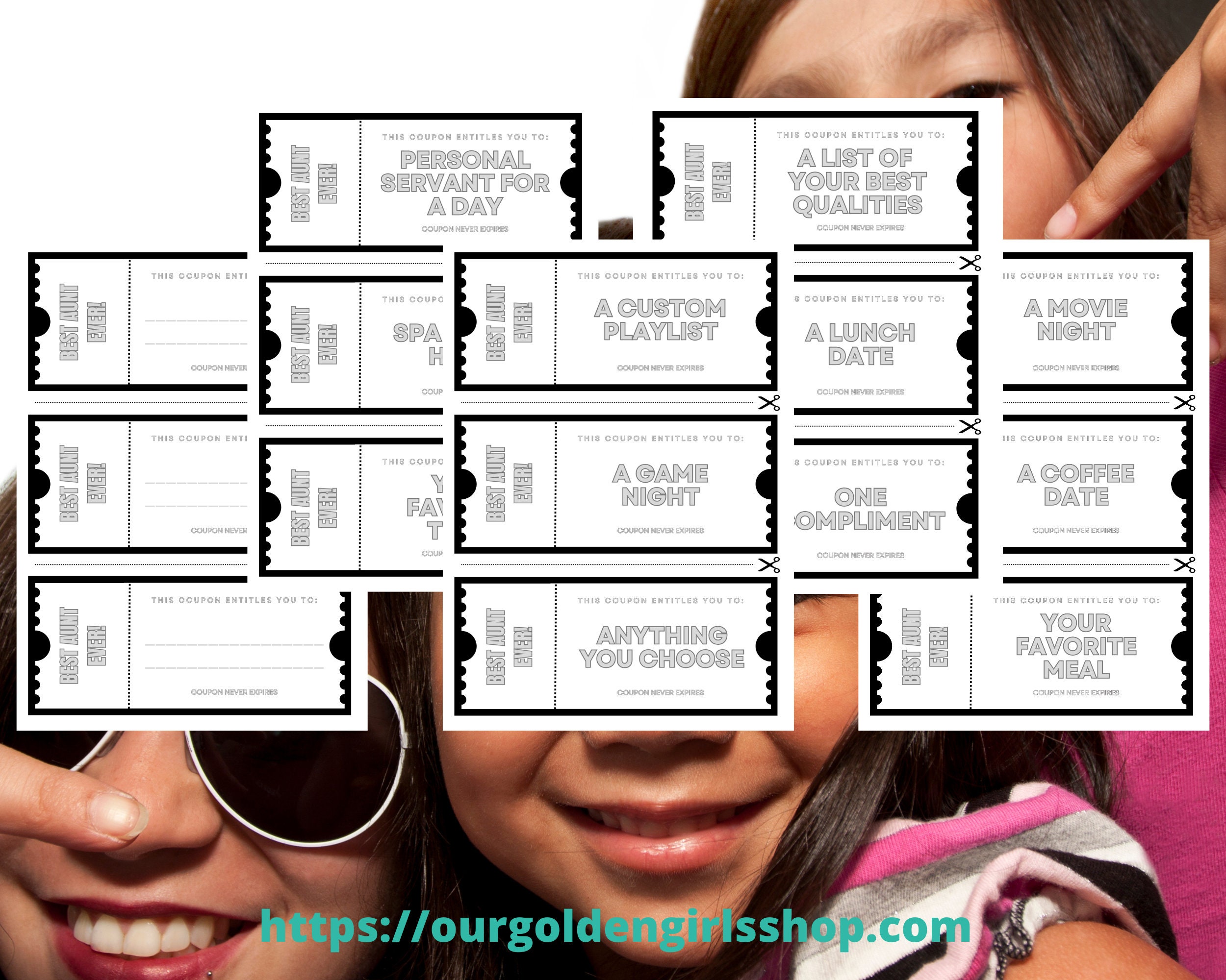 Aunt Coupon Book | Best Aunt Ever Birthday Voucher | Gift for Aunt ...