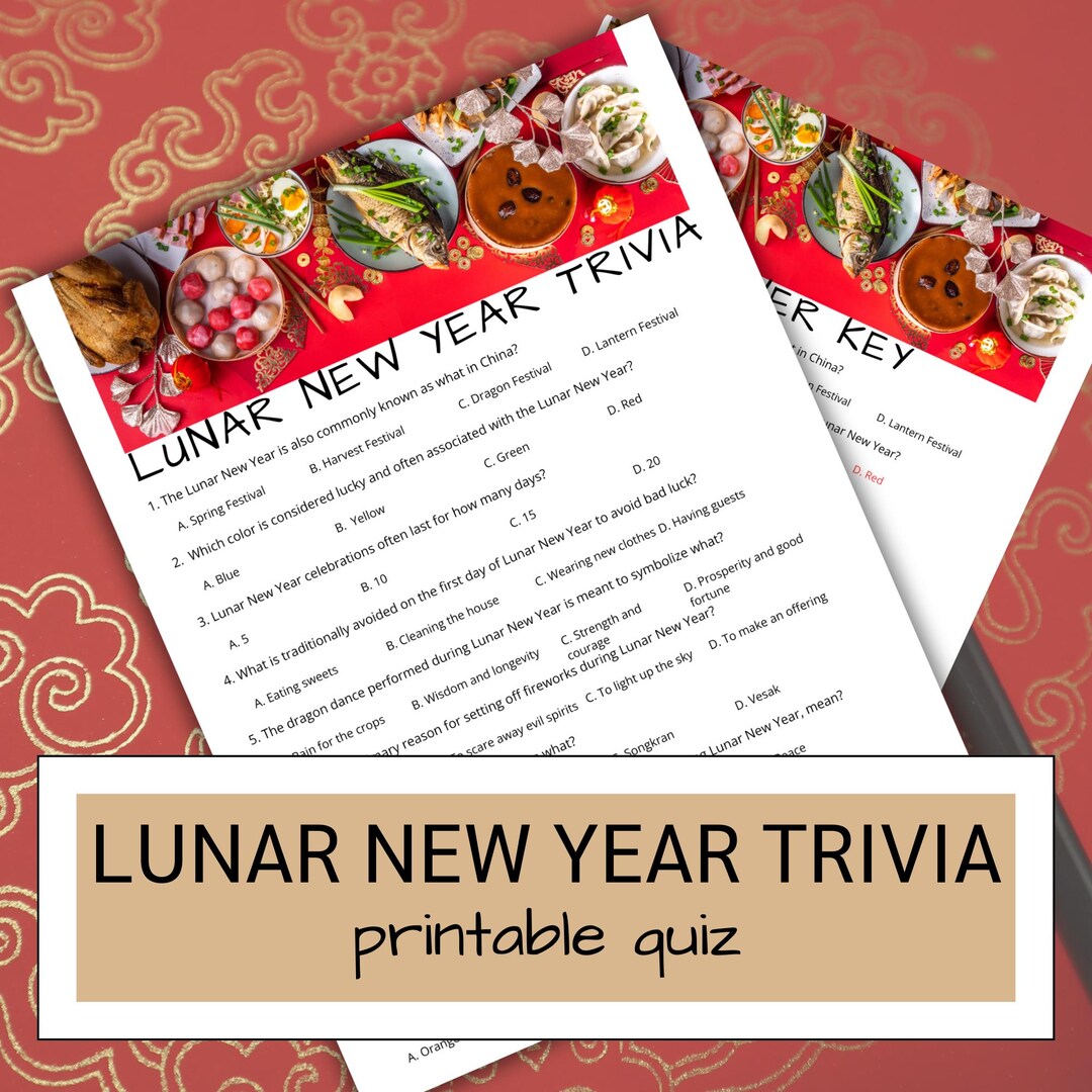 Lunar New Year Trivia Game: Year of the Horse Quiz (printable PDF) - Etsy