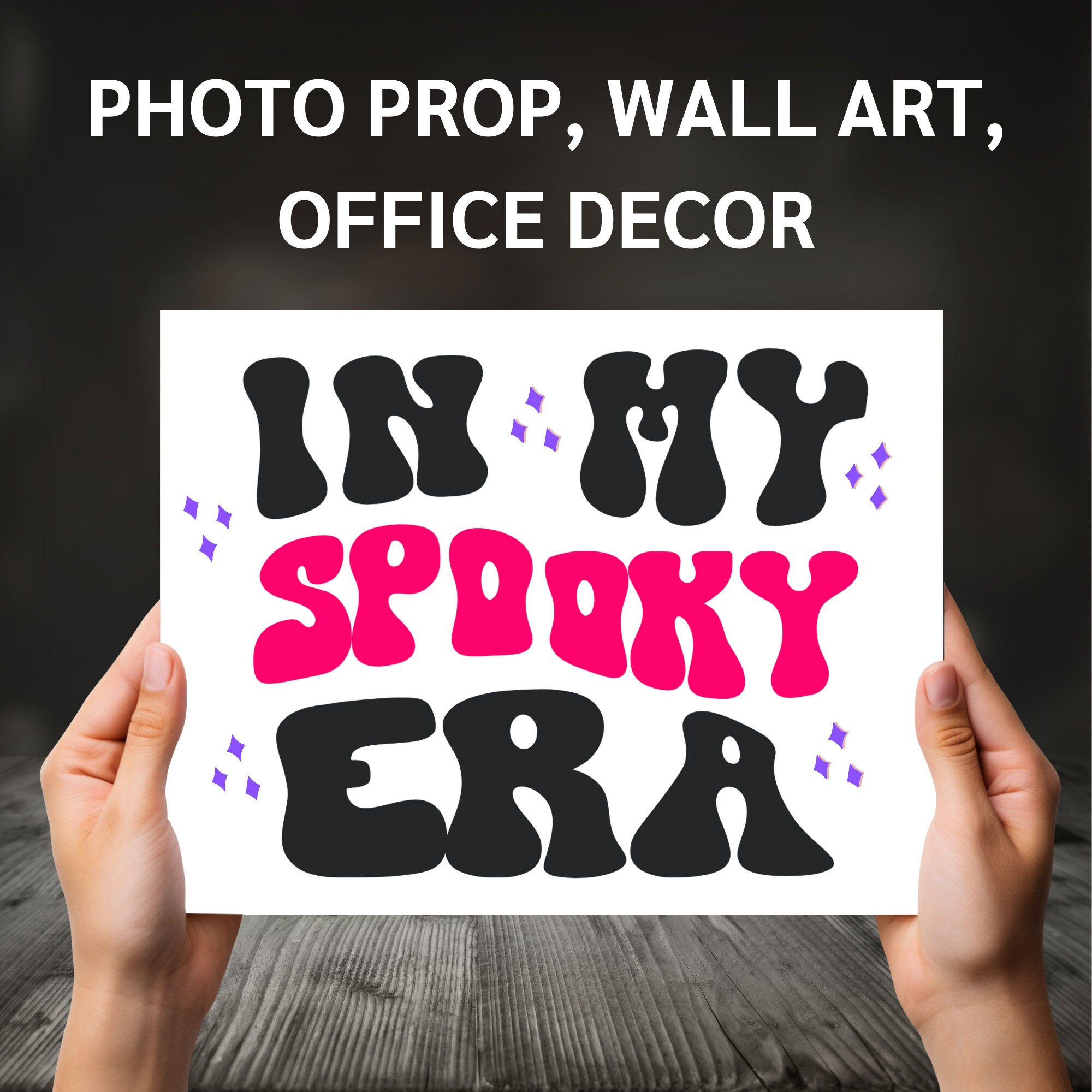 In My Spooky Era Printable Sign Halloween Photo Prop Spooky Season ...