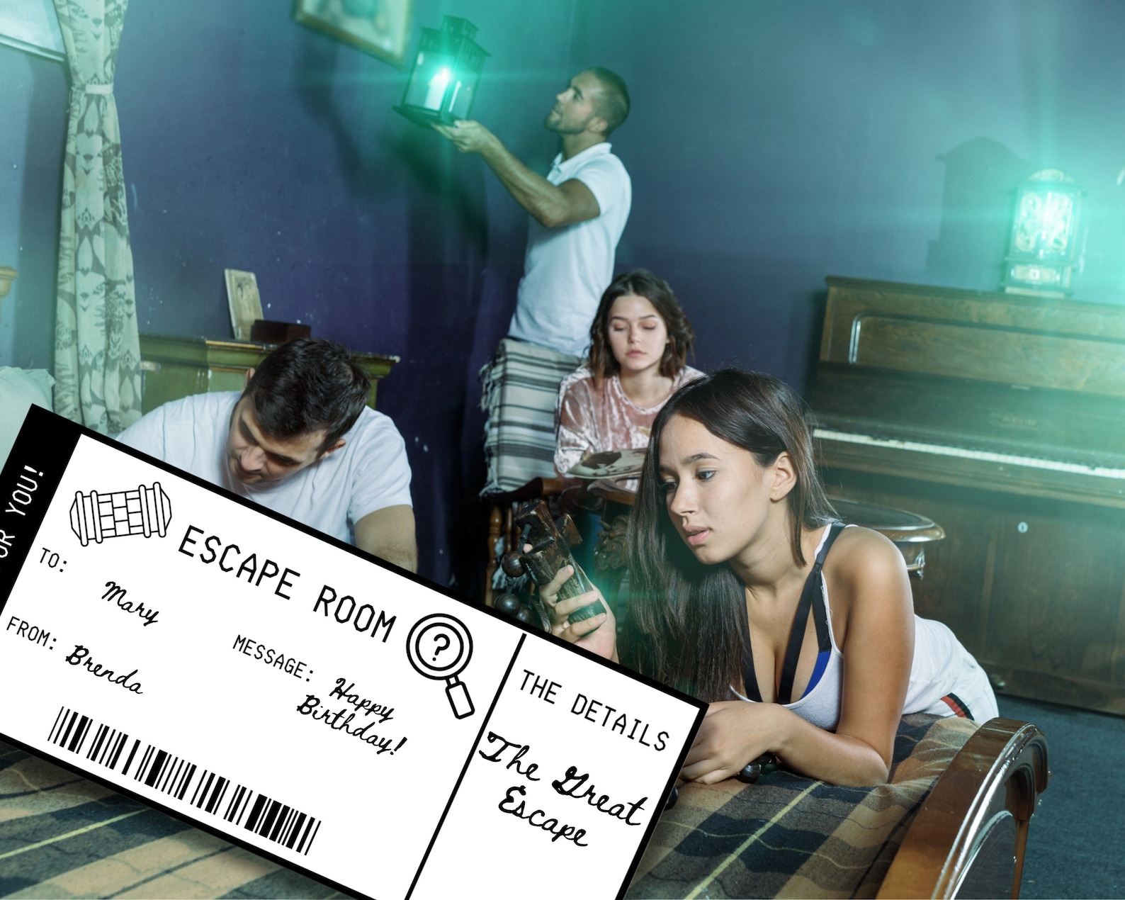 Escape Room Printable Gift Voucher | Escape Room Experience Coupon ...