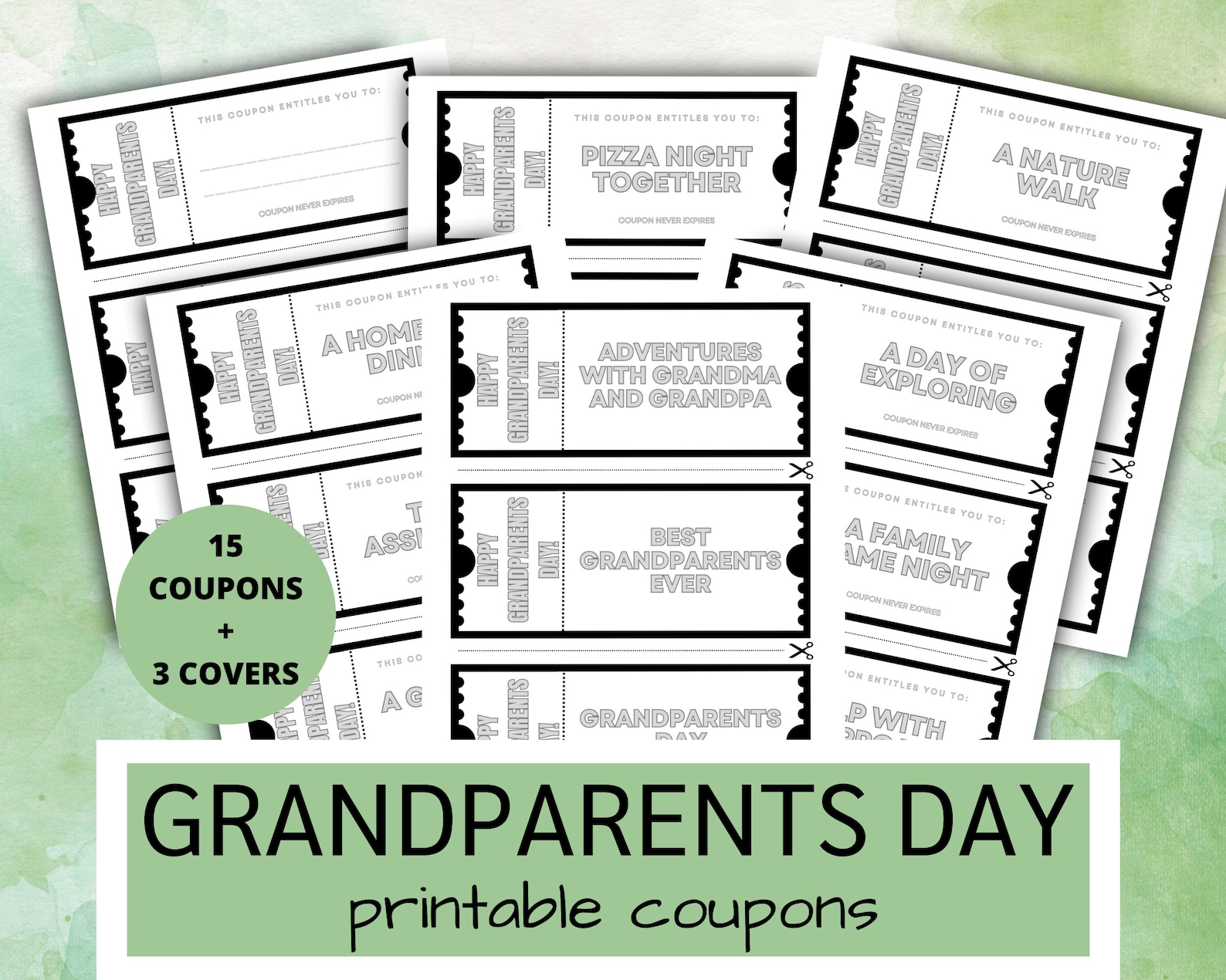 Grandparents Day Printable Coupon Book | Gifts for New Grandparents ...
