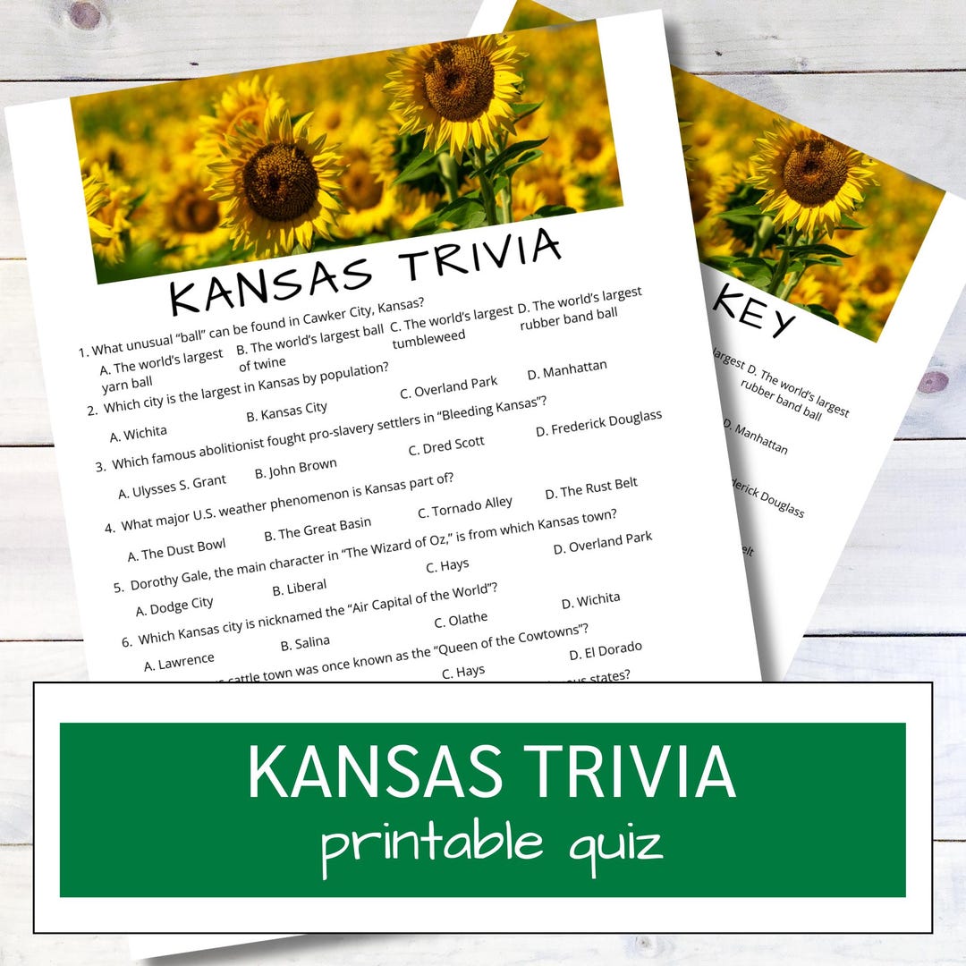 Kansas Trivia Game: USA States Fun Facts Quiz Questions and Answers ...