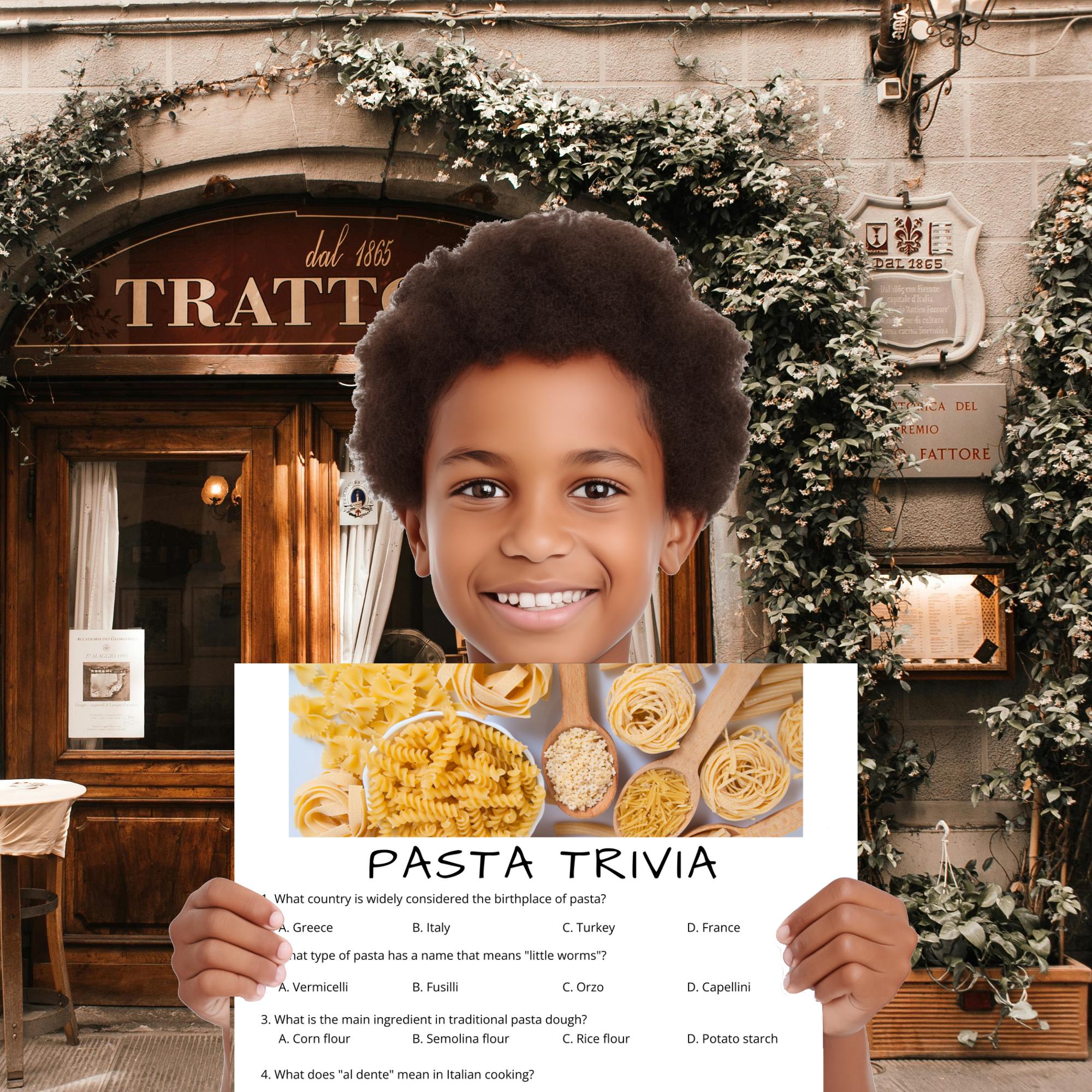 Pasta Trivia Quiz: Printable Italian Food Party Game (PDF Download) - Etsy