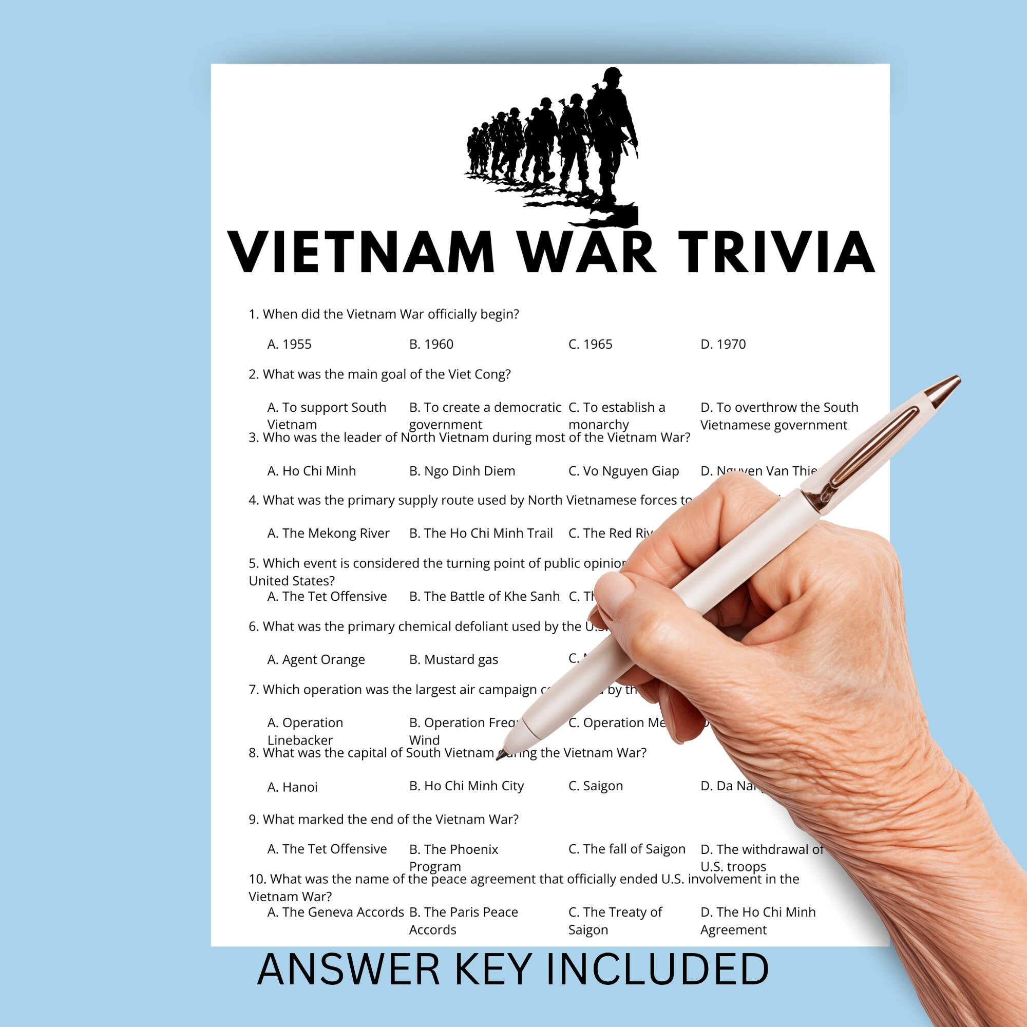 Vietnam War Quiz | Vietnam War Trivia Game | War in Vietnam Quiz ...