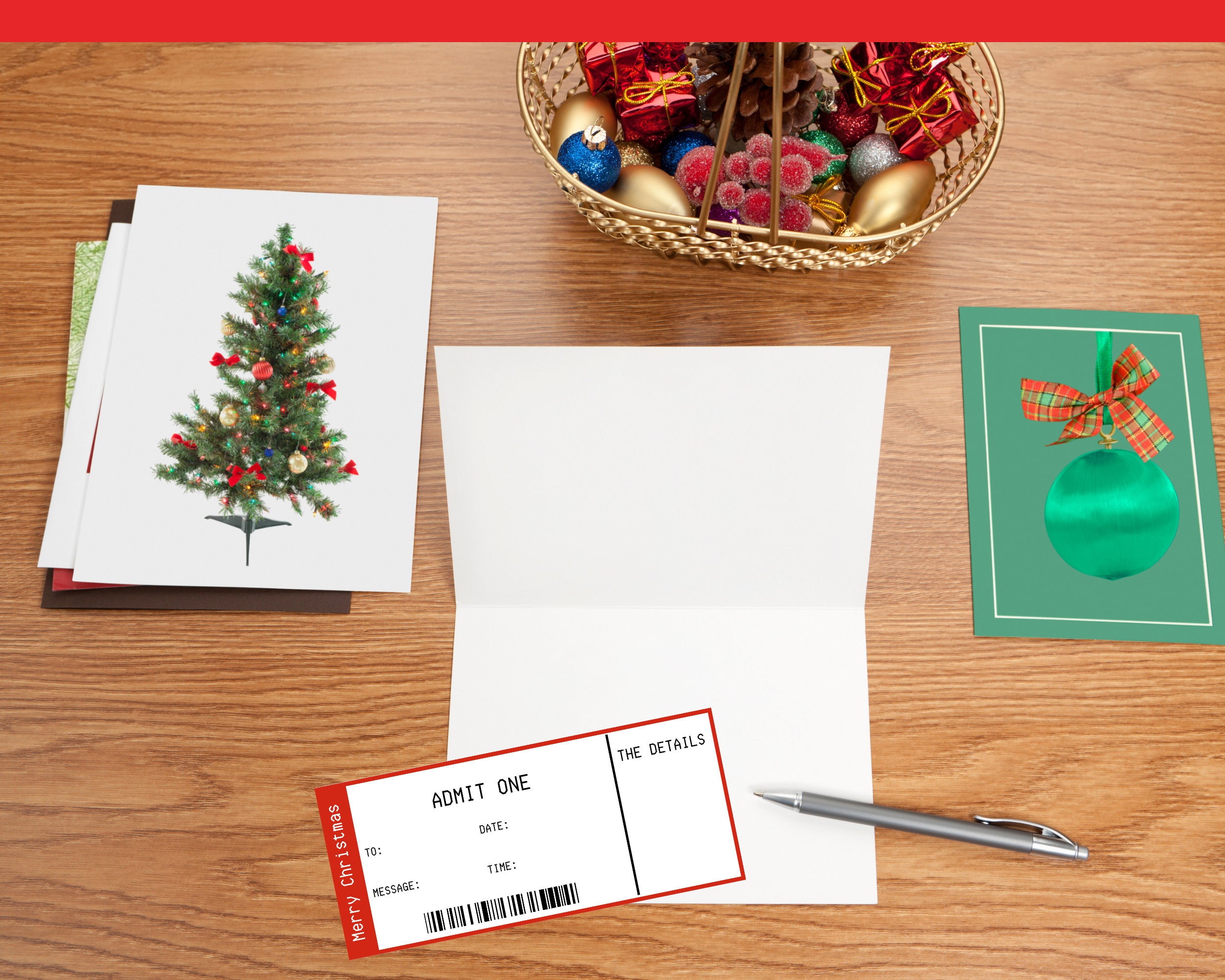Printable Admit One Christmas Surprise Experience Ticket Template ...