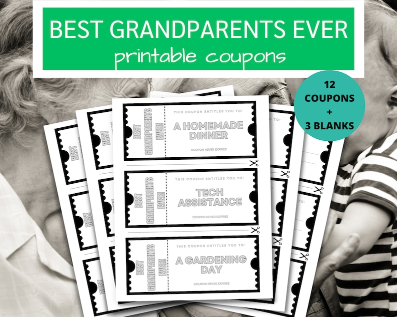 Grandparent Printable Coupon Book | Gifts for New Grandparents ...