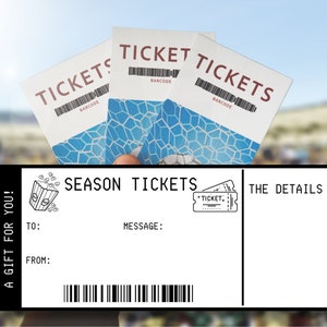 Sports Season Ticket Gift Certificate Template (PDF) - Etsy