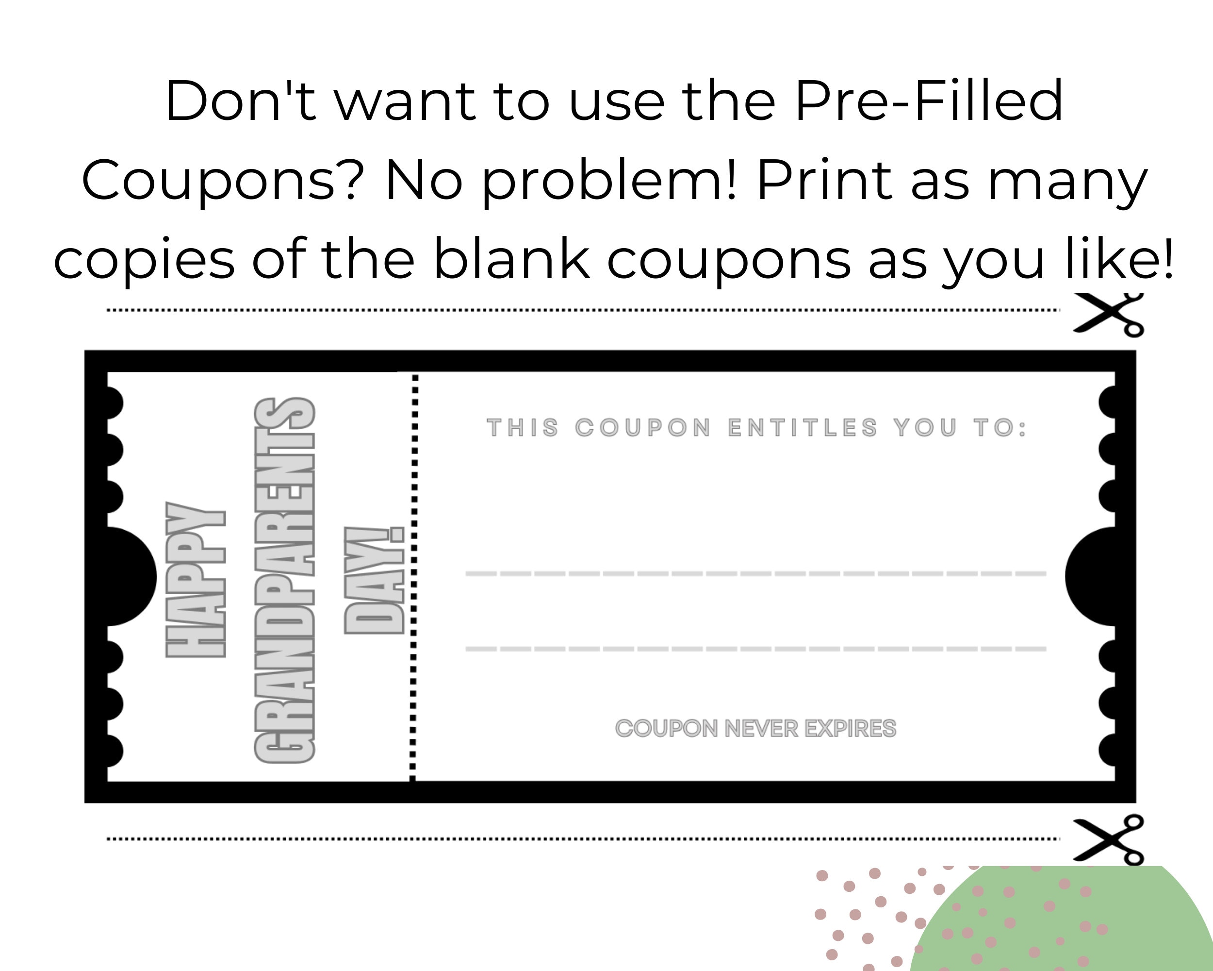 Grandparents Day Printable Coupon Book | Gifts for New Grandparents ...