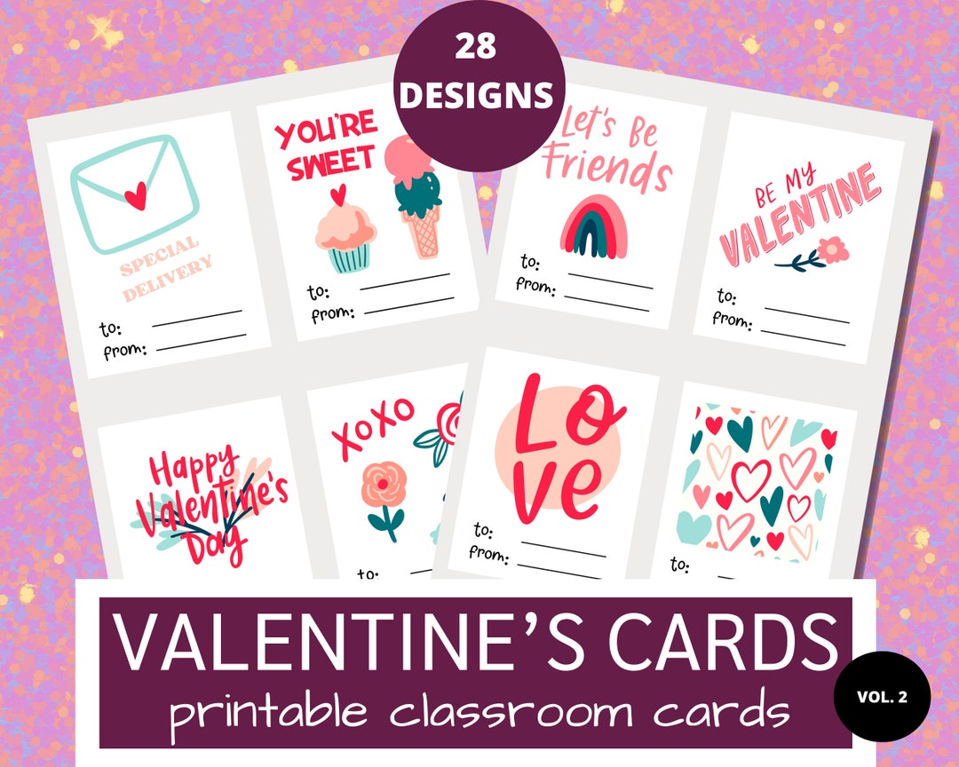 Valentine Cards for Kids Classroom School Card Exchange Daycare ...