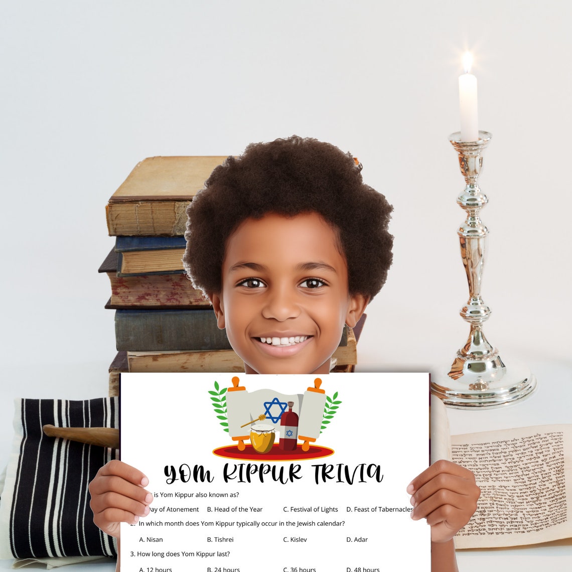 Yom Kippur Trivia Quiz: Jewish Holiday Family Activity (printable PDF ...