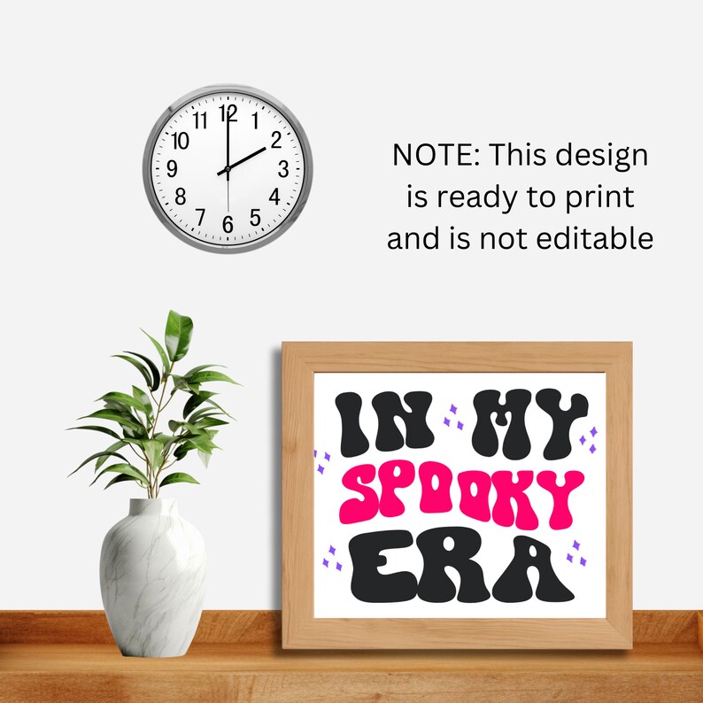 In My Spooky Era Printable Sign Halloween Photo Prop Spooky Season ...