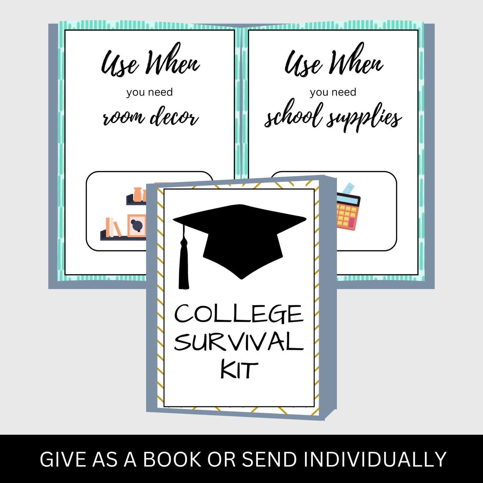Graduation Gift Card Book | College Survival Kit | University Care ...