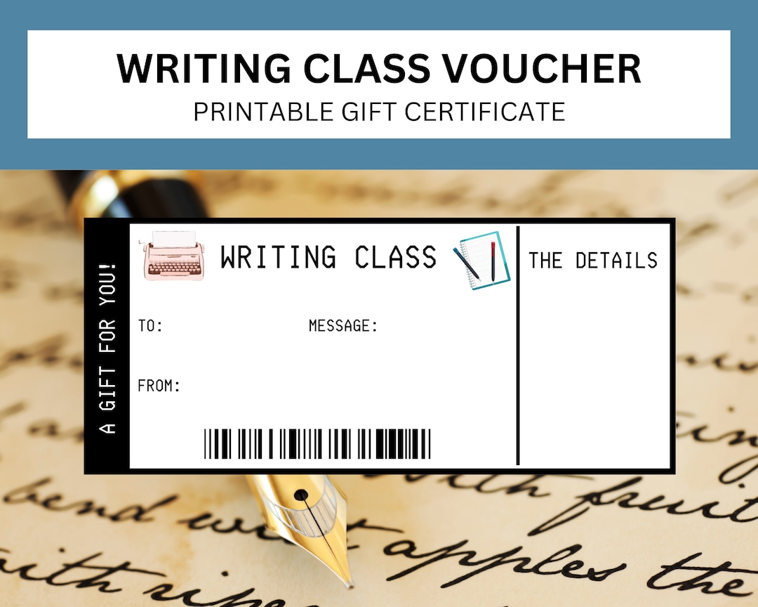 Writing Class Gift Voucher | Creative Writing Workshop Experience ...