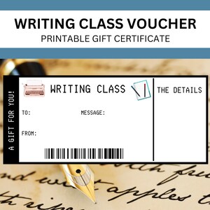 Writing Class Gift Voucher | Creative Writing Workshop Experience ...