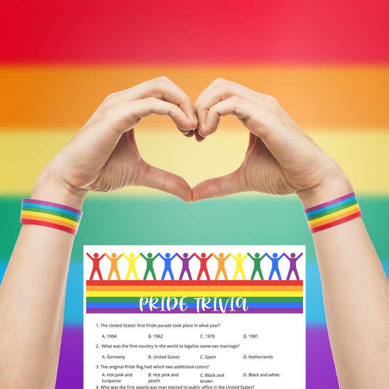 Pride Trivia Game: LGBTQ Quiz, Classroom Activity (PDF) - Etsy