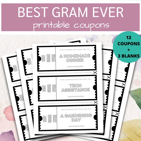 Printable Best Gram Ever - Etsy