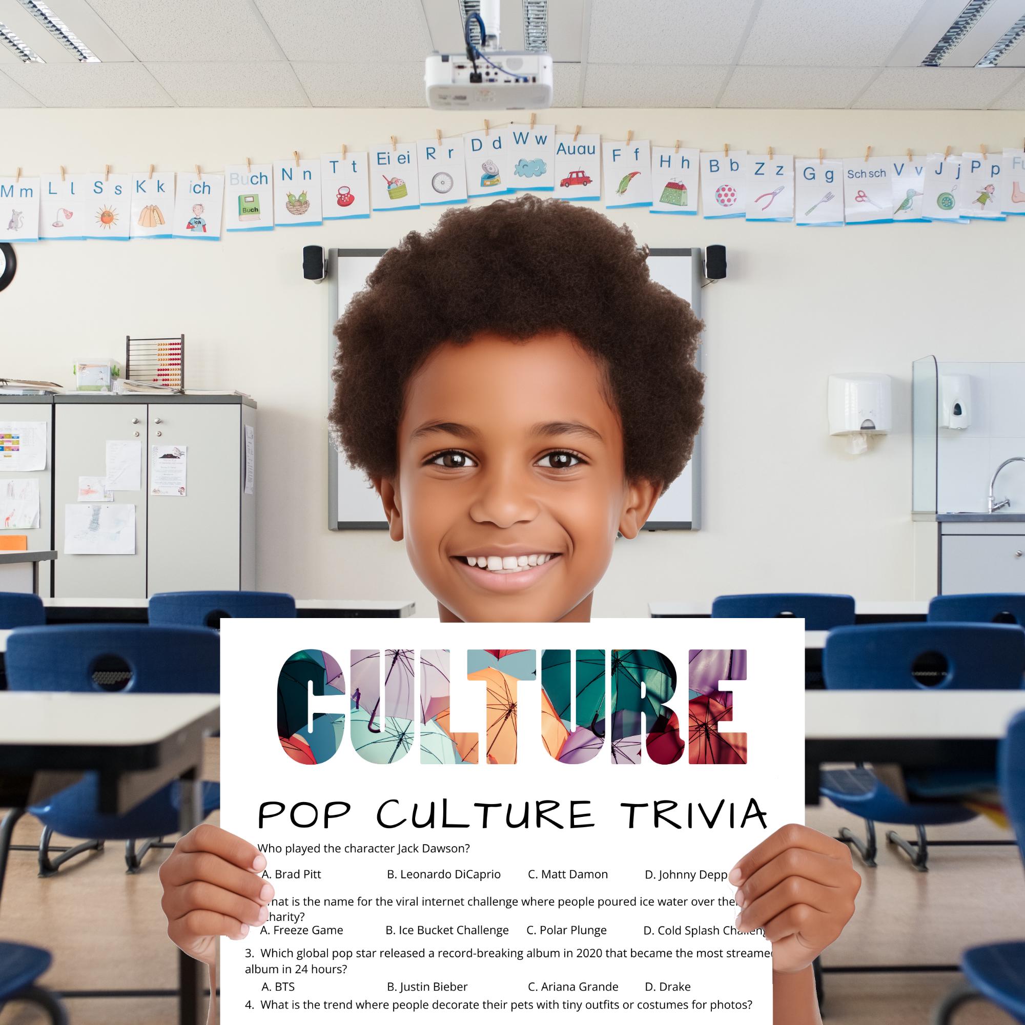 Pop Culture Trivia Game: Mainstream Trends Quiz (PDF Download) - Etsy